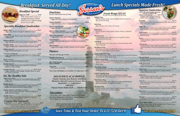 Our Menu – Jessen’s Deli